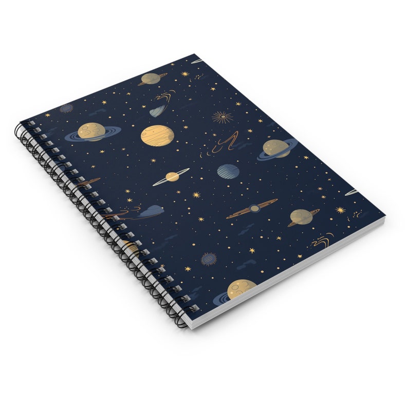 Celestial Spiral Notebook, Vintage Night Sky Witchy Journal, 118-pages Spiral Notebook, Nature ...