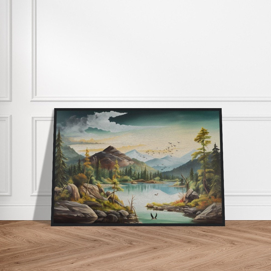 Dreamy Surreal Landscape Framed Art, Dali-inspired Landscape ...