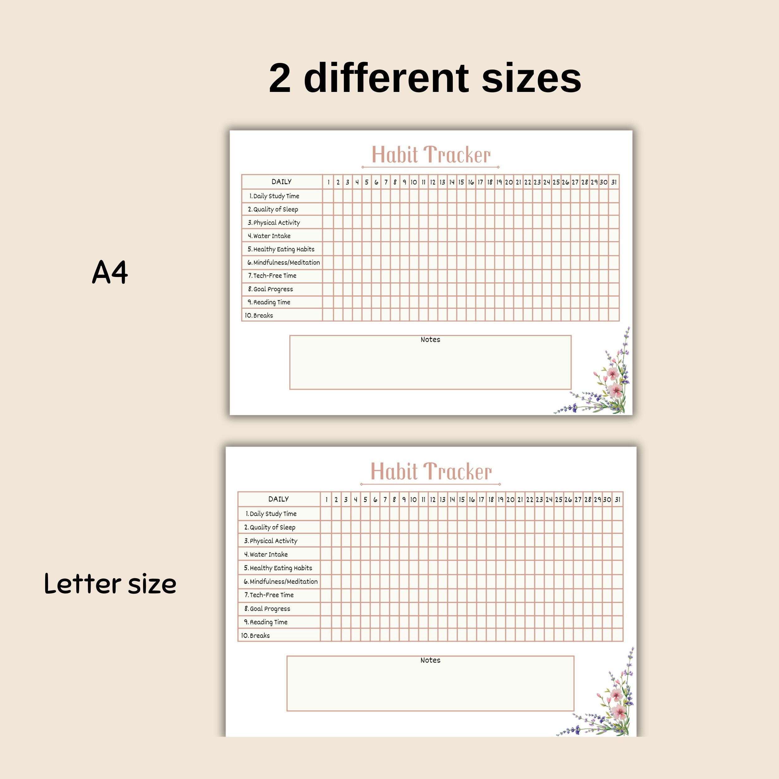 Buy College Habit Tracker, Tracker for 2024, Tracker for Students ...