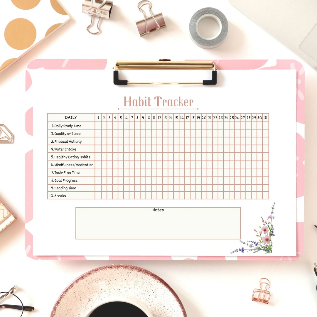 Buy College Habit Tracker, Tracker for 2024, Tracker for Students ...