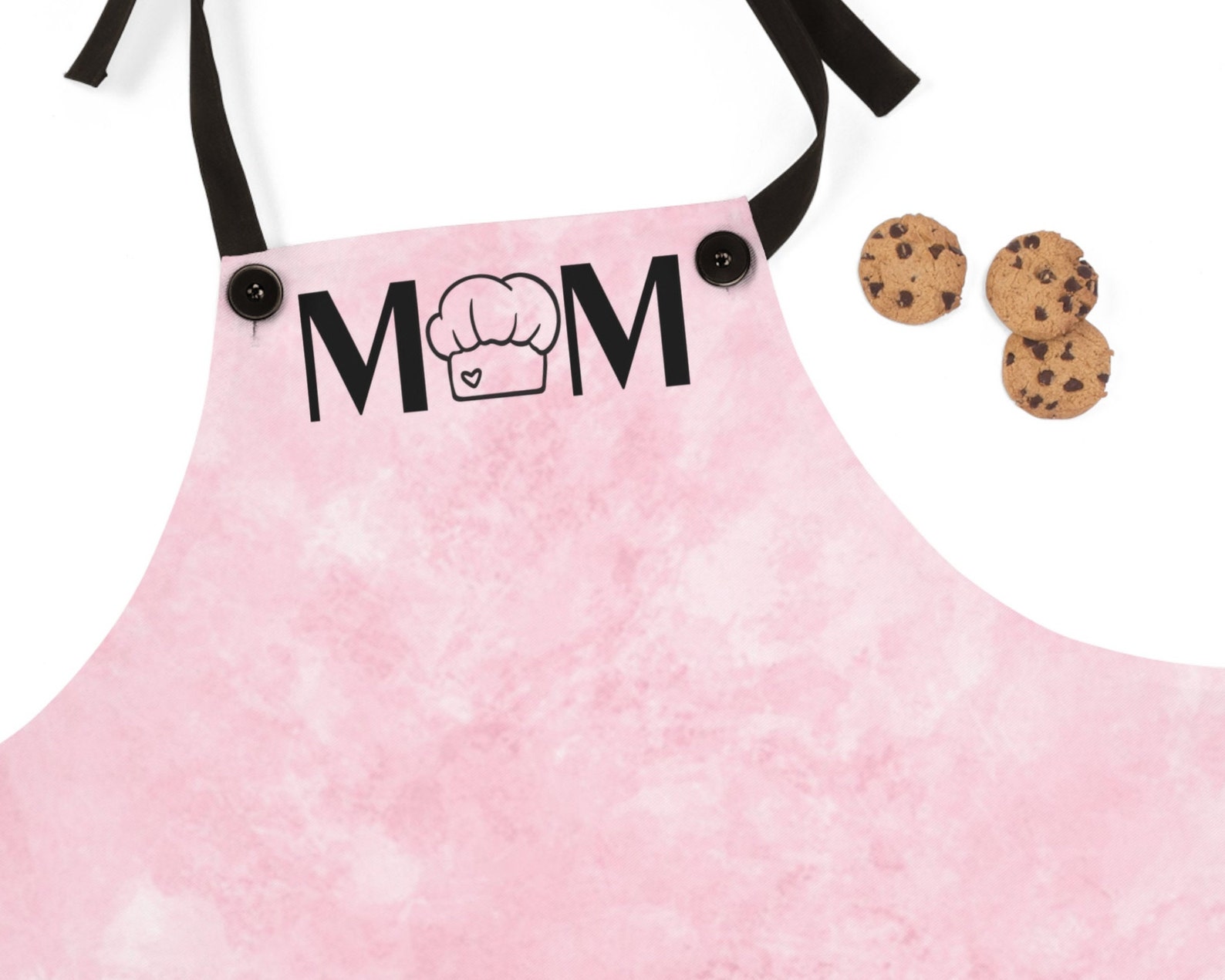 Mom Apron, Mom Apron With Chef Hat, Pink Mom Apron - Etsy