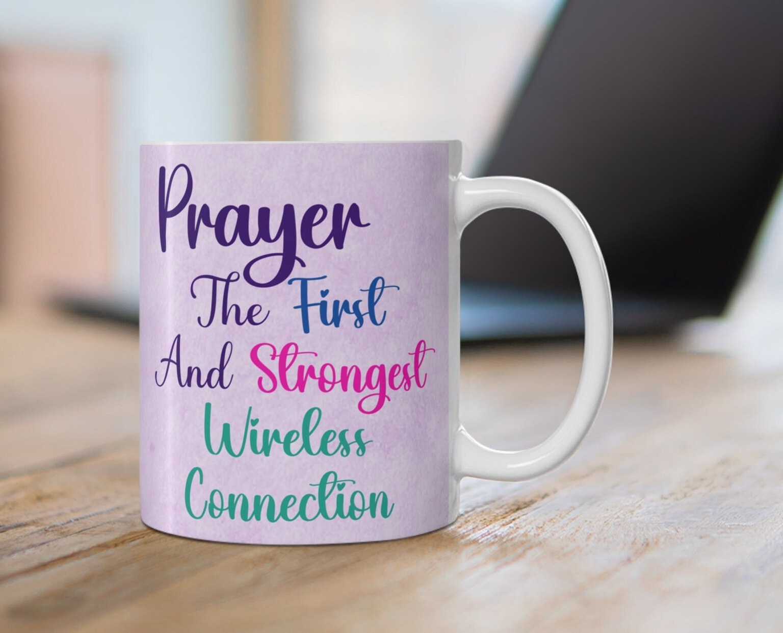 Prayer the First and Strongest Wireless Connection Coffee Mug, Prayer ...