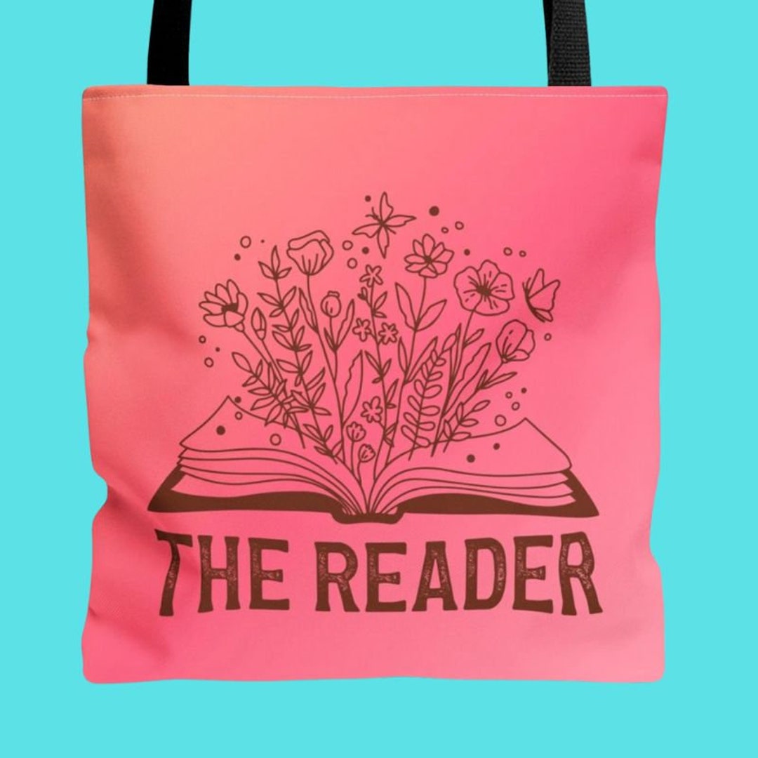 The Reader Totebag, Fun and Useful Gift for Readers, 3 Sizes, 4 Colors ...