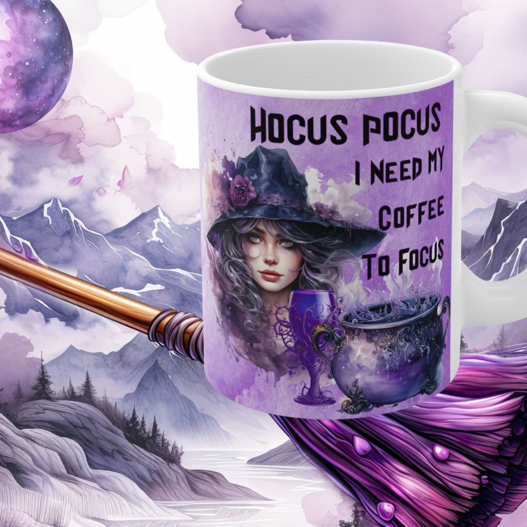 Hocus Pocus I Need My Coffee to Focus Halloween Coffee Mug, Hocus Pocus ...