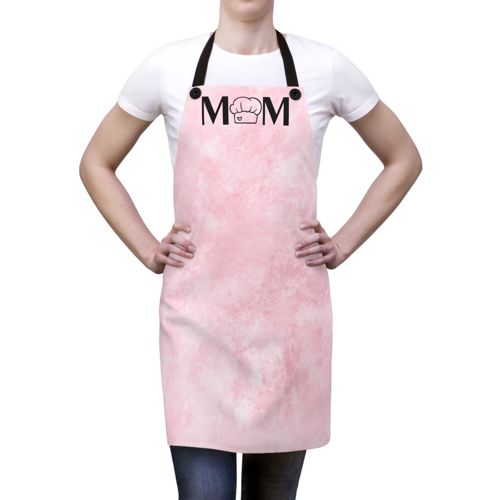 Mom Apron, Mom Apron With Chef Hat, Pink Mom Apron - Etsy