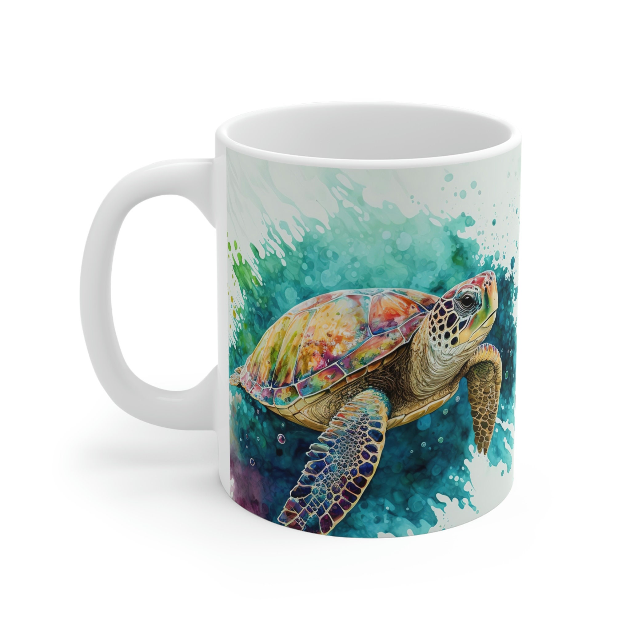 Personalized Sea Turtle Coffee Mug, Sea Turtle Personalized Coffee Mug ...
