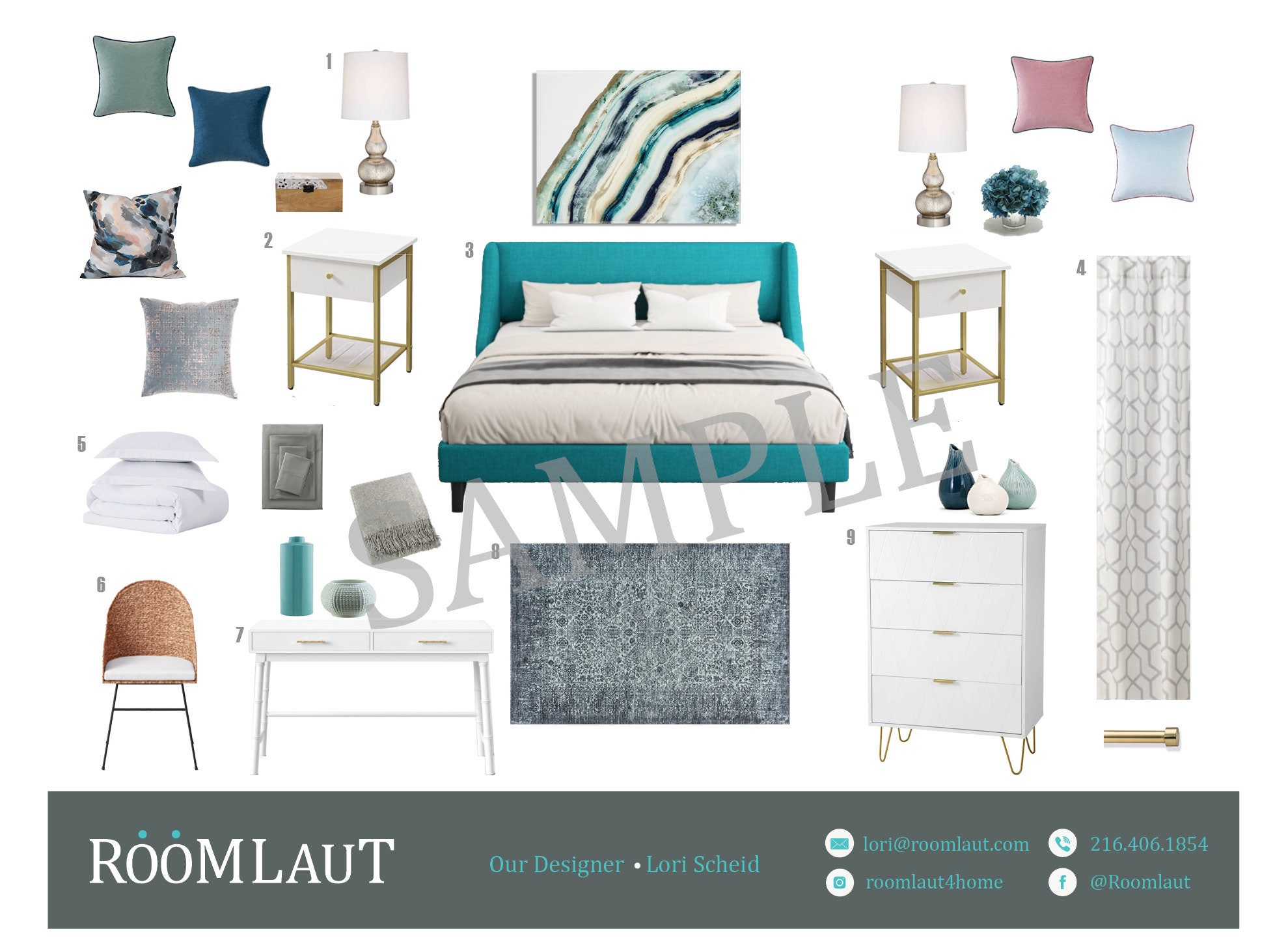 Master Bedroom Interior Design Mood Board, Room Scheme and Shopping ...