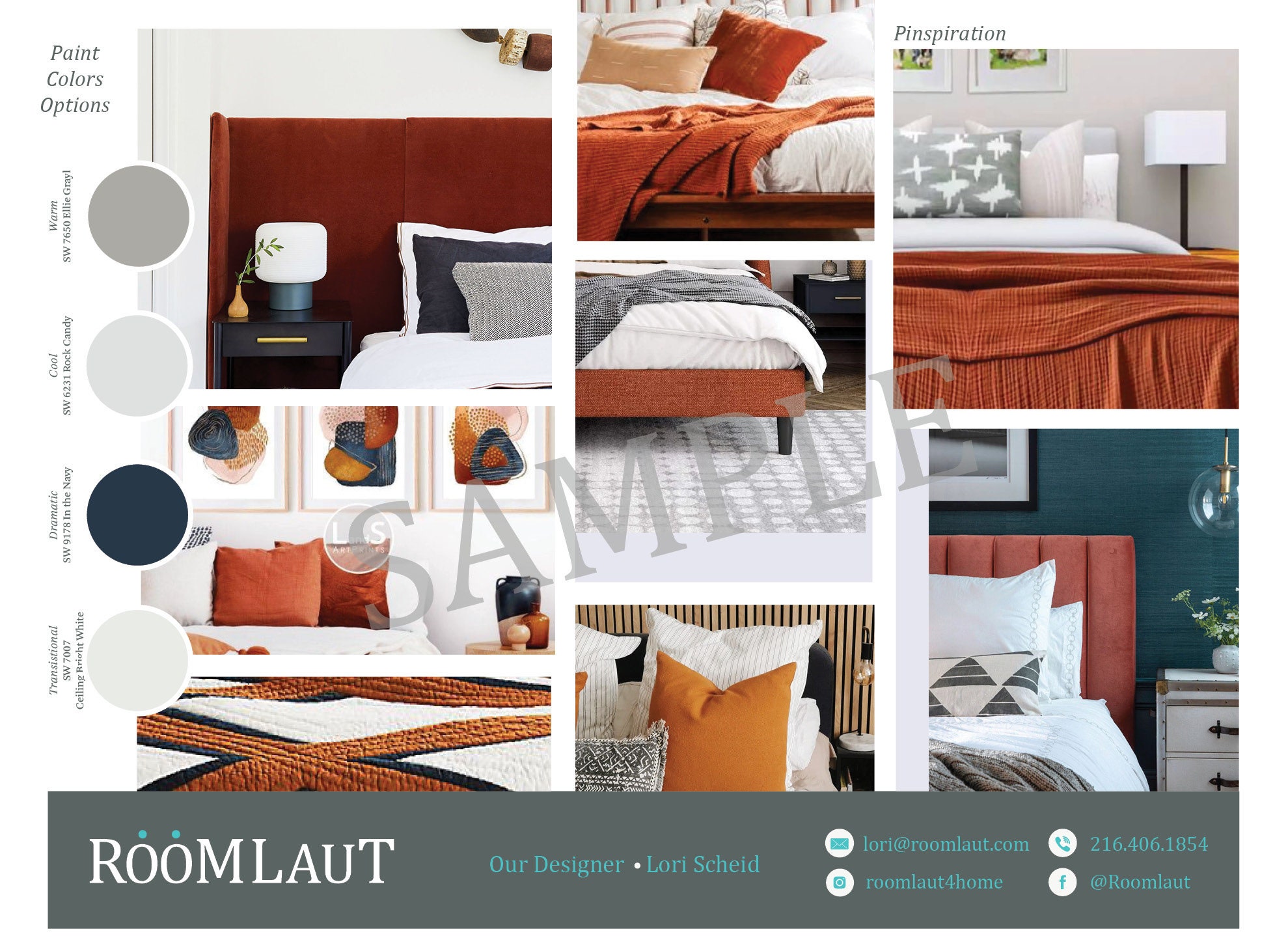 Master Bedroom Interior Design Mood Board Room Scheme and - Etsy