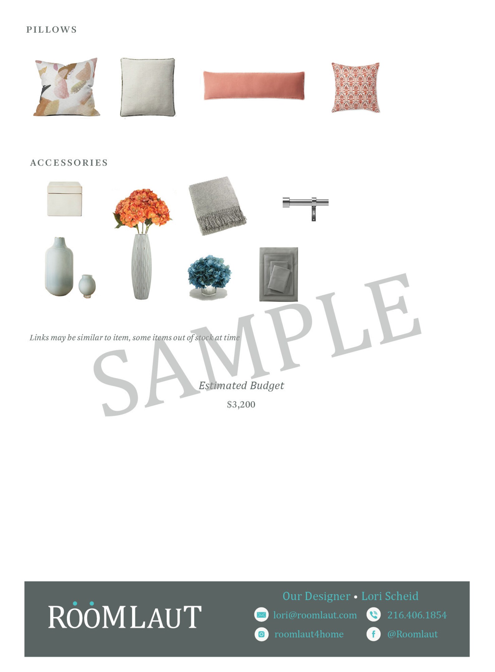 Bedroom Interior Design Mood Board Room Scheme and Shopping - Etsy