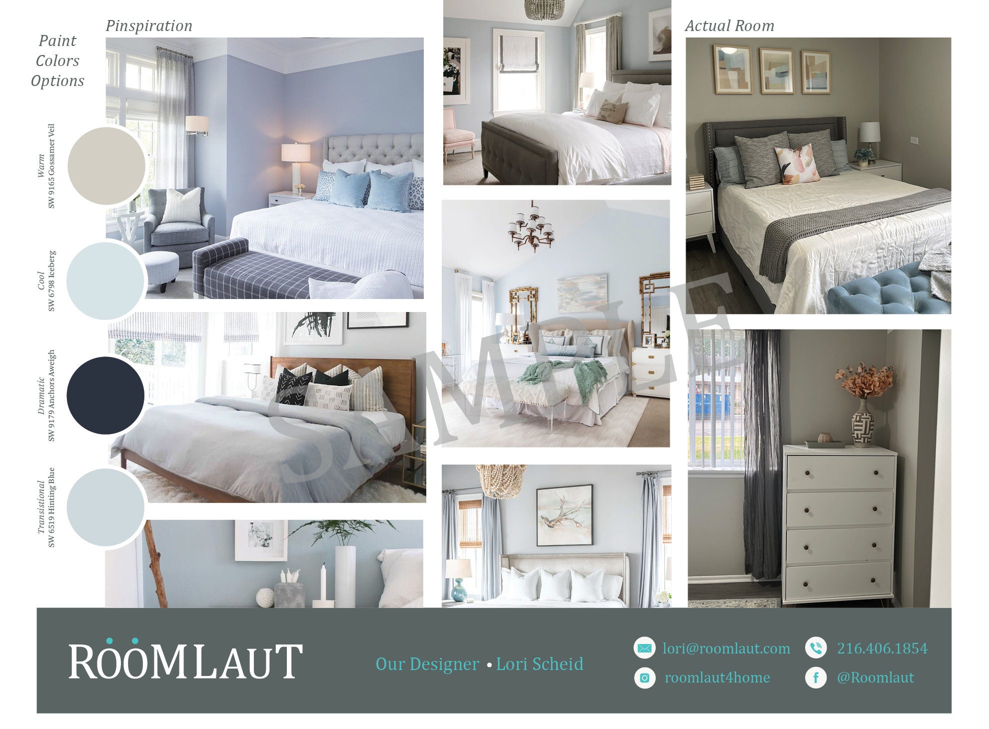 Bedroom Interior Design Mood Board Room Scheme and Shopping - Etsy