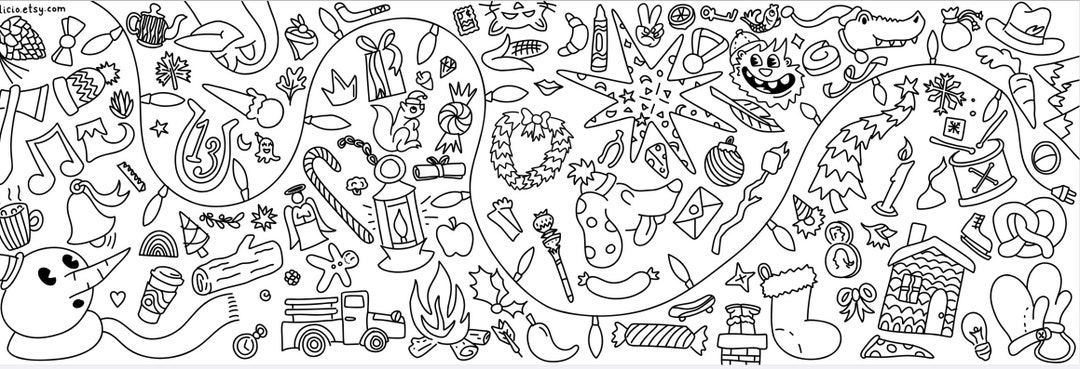 Giant Christmas Coloring Poster - 6ft Long - Etsy