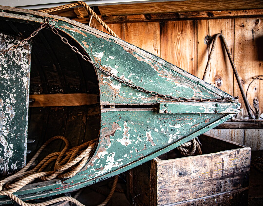 Vintage Rustic Nautical Boat Photo, Antique Maritime Lake Boat Print ...