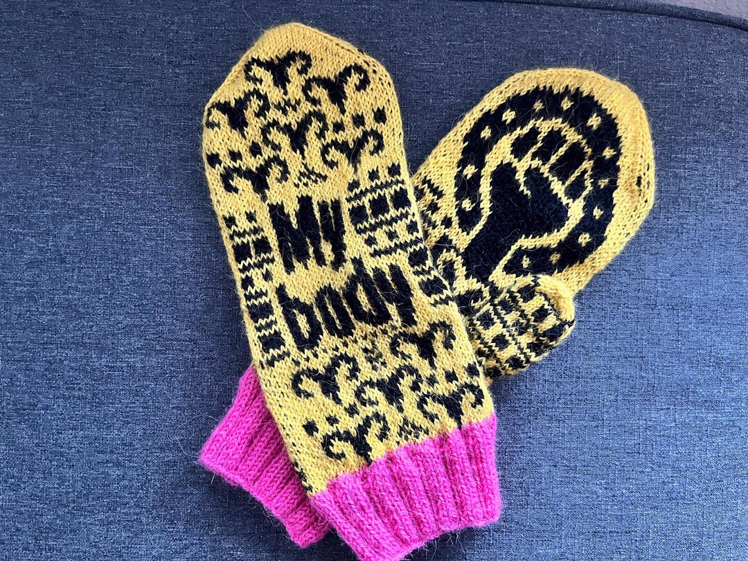 My Body-my Choice Themed 100% Delicate Wool Mittens. Size M-L - Etsy