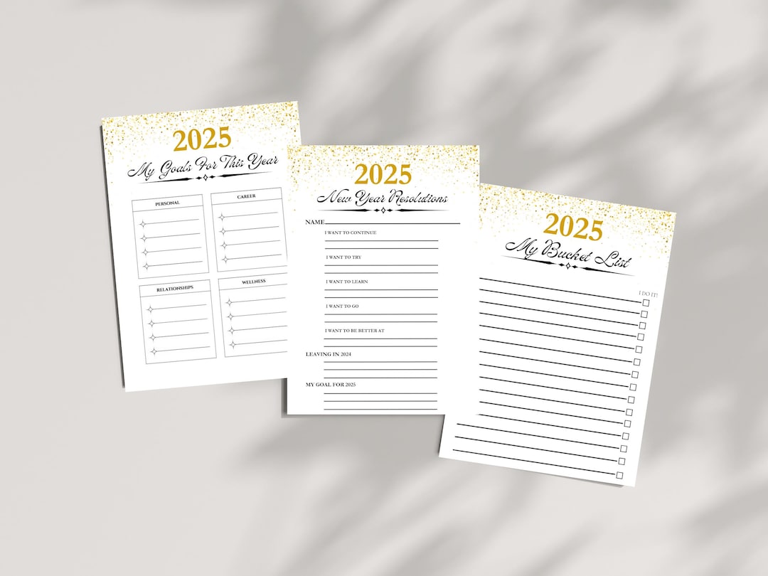 2025 New Year Goals, 2025 Resolutions, 2025 Bucket List, New Year ...