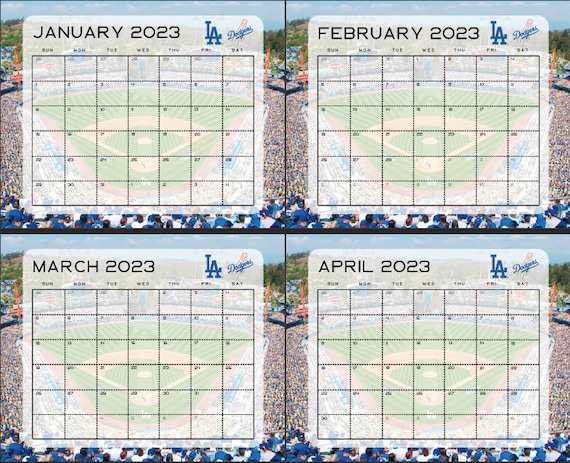 La Dodgers Printable Schedule