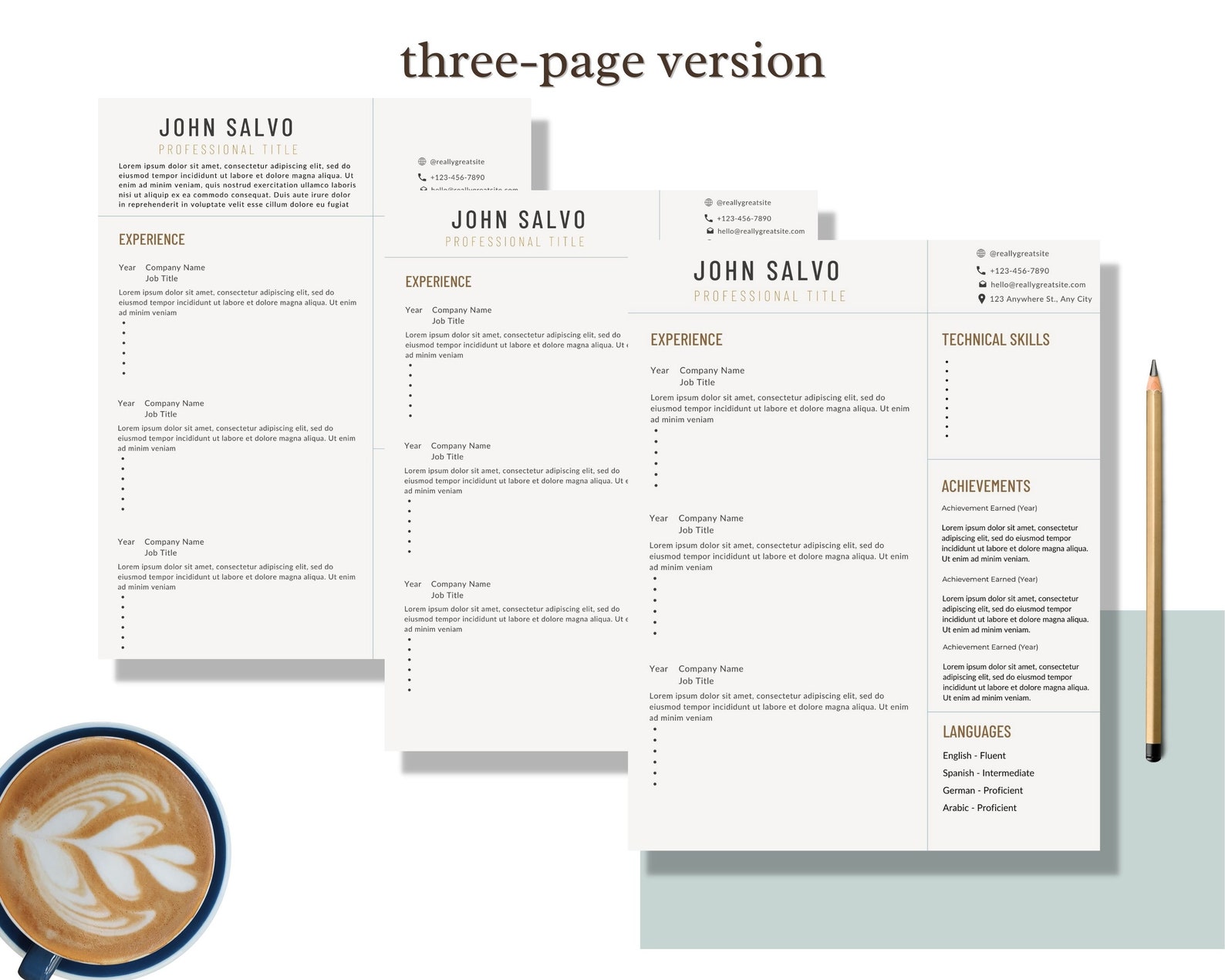 Resume Template: Professional Modern Resume Template for Canva for an ...