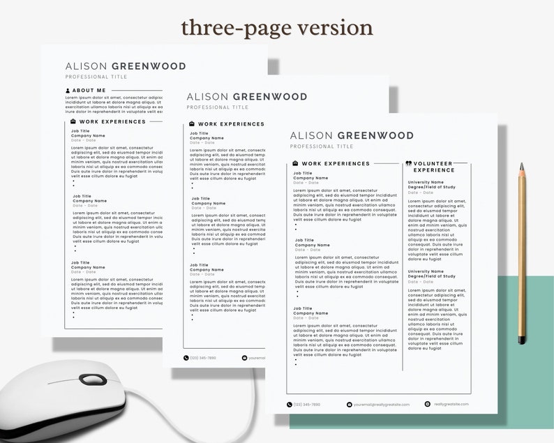 Resume Template: Professional Modern Resume Template for Canva for an ...