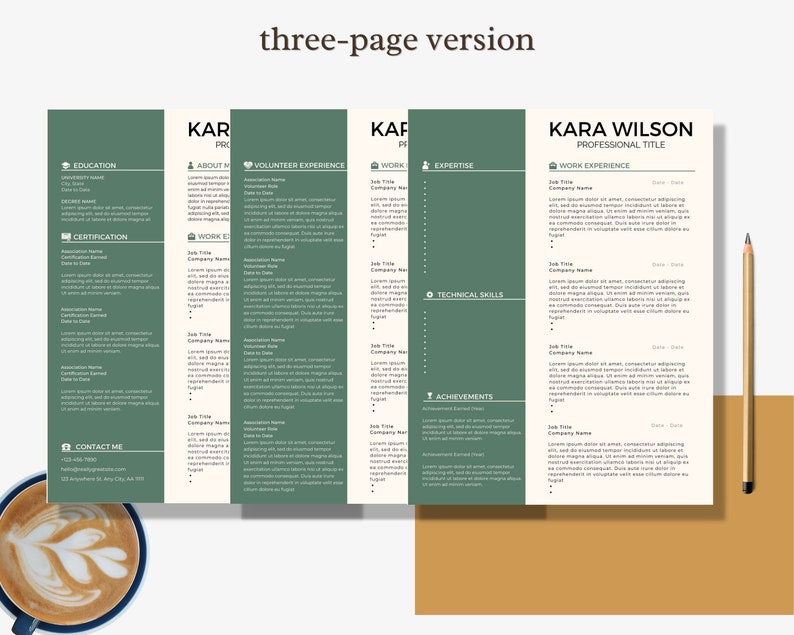 Resume Template: Professional Modern Resume Template for Canva for an ...