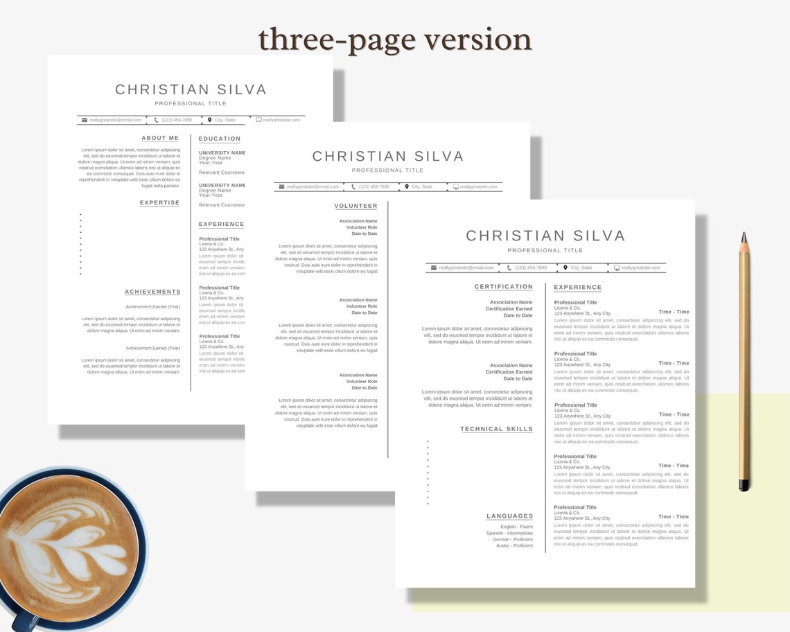Resume Template: Professional Modern Resume Template for Canva for an ...
