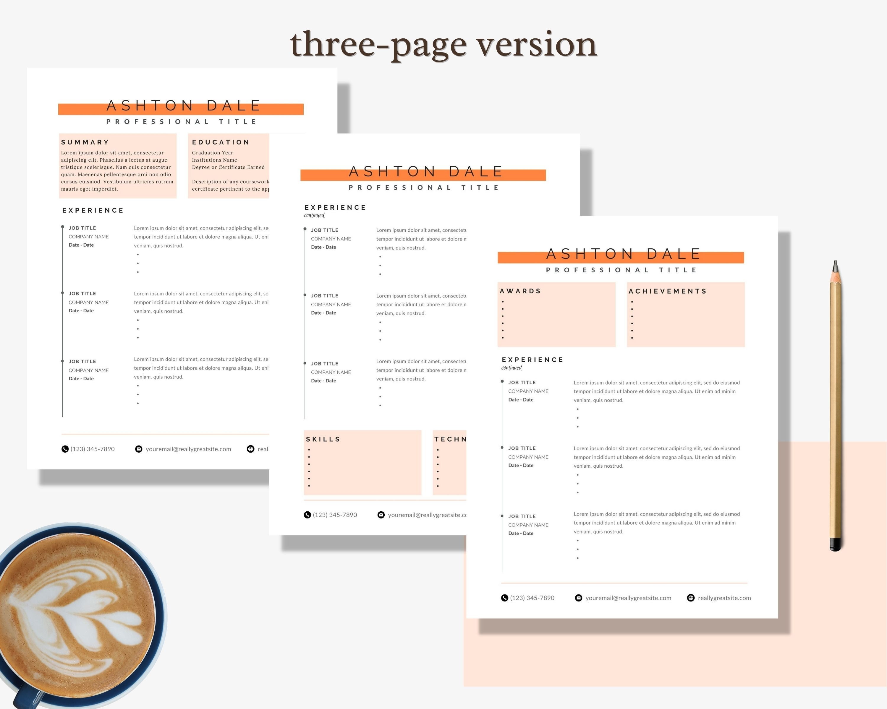 Resume Template: Professional Modern Resume Template for Canva for an ...