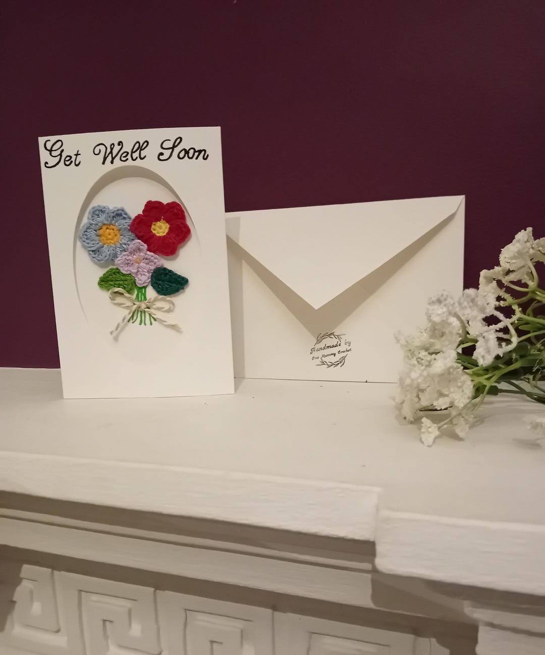 Handmade 'get Well Soon' Card and Envelope - Etsy