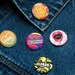 5 Pins - Set of Pin Buttons - Hand Designed - Trendy Buttons - Jacket ...
