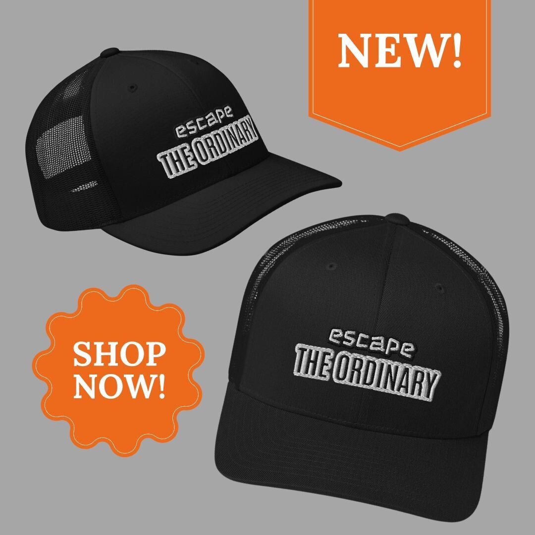 Baseball Cap With Embroidered Saying " Escape the Ordinary " by ...