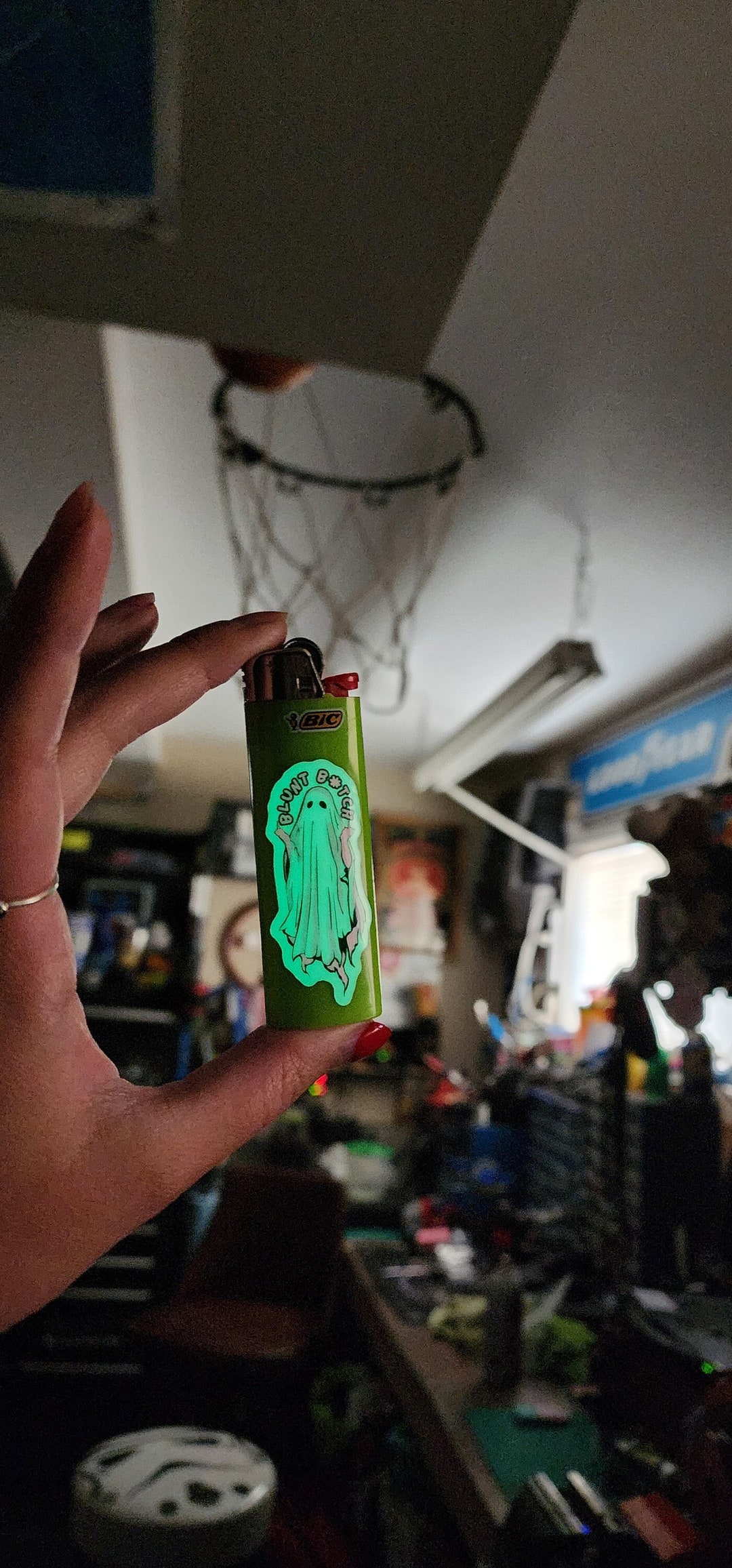 Puny Sticker GLOW in the DARK Decal Handmade Ghost Blunt Btch Sticker ...