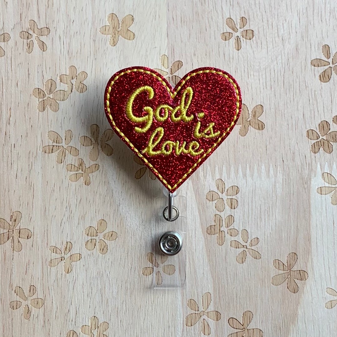 God is Love Badge Reel Christian Badge Reel Religious Badge - Etsy