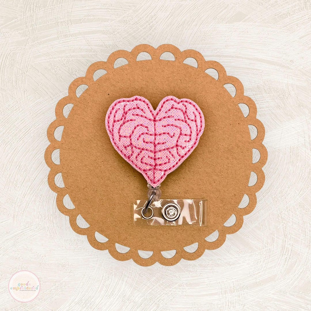 Heart Brain Badge Reel, Mental Health Badge Reel, Psychology Badge Reel ...