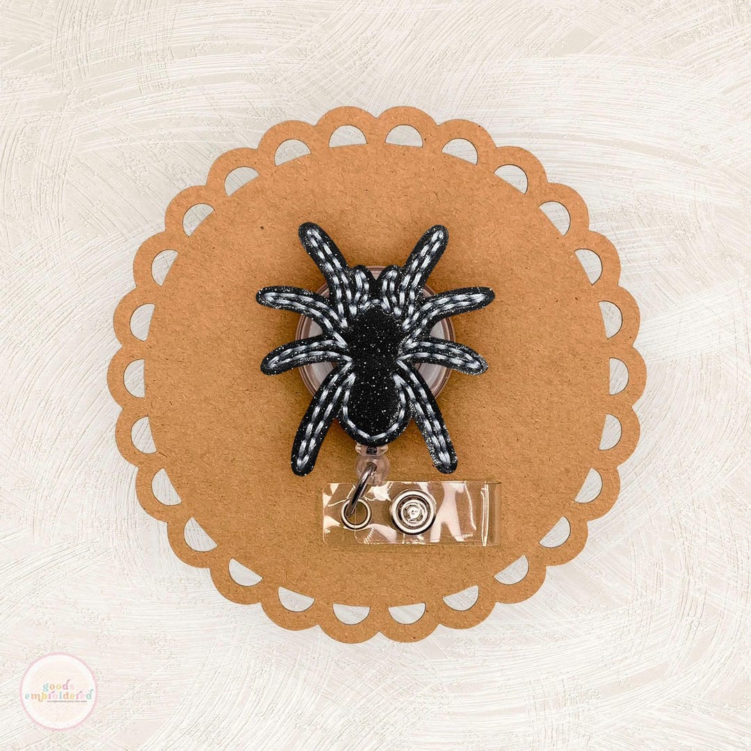 Spider Badge Reel, Tarantula Badge Reel, Halloween Badge Reel ...