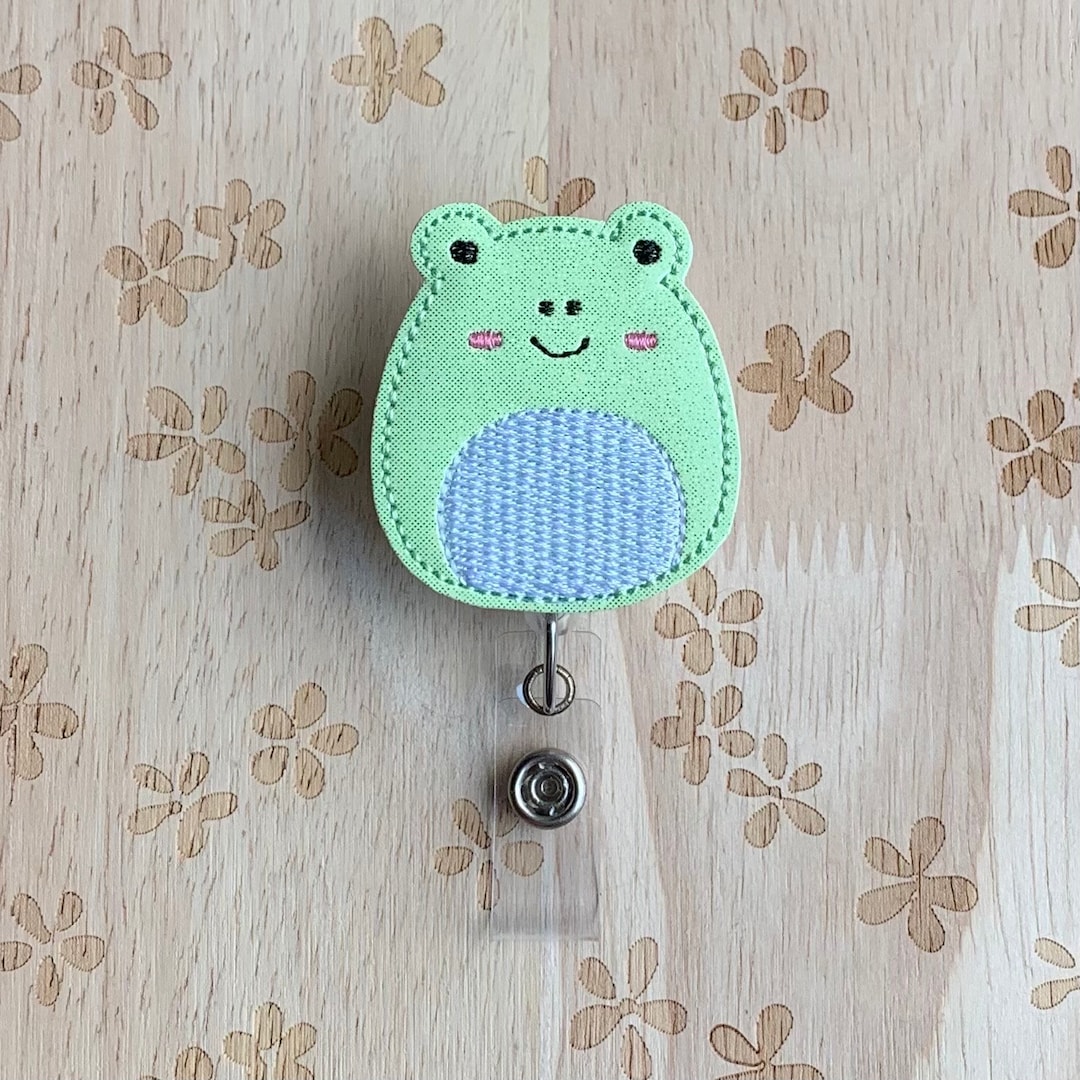 Frog Badge Reel Toad Badge Reel Animal Badge Reel Stuffed - Etsy
