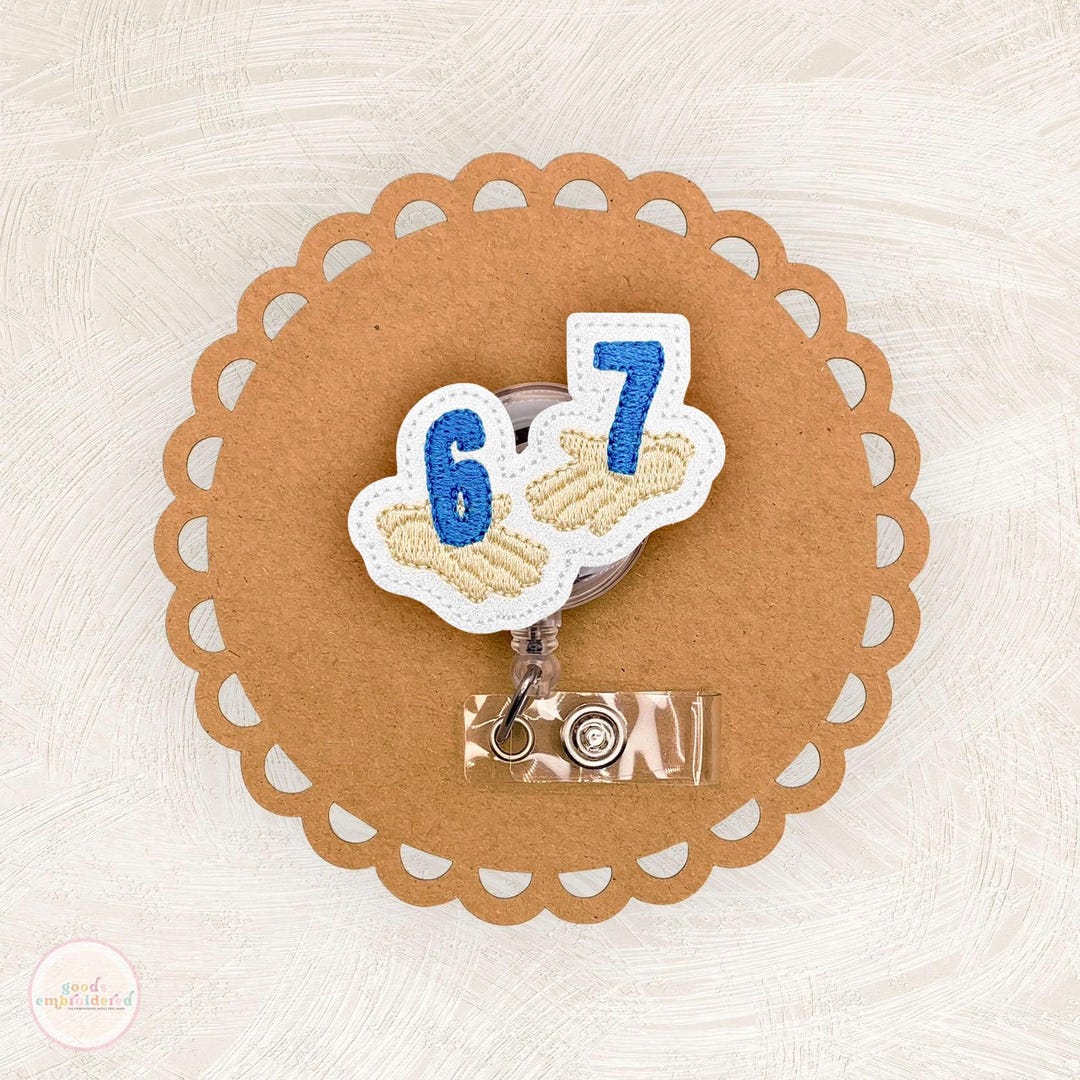 Six Seven Badge Reel, Funny Badge Reel, Brainrot Badge Reel, 67 Badge ...