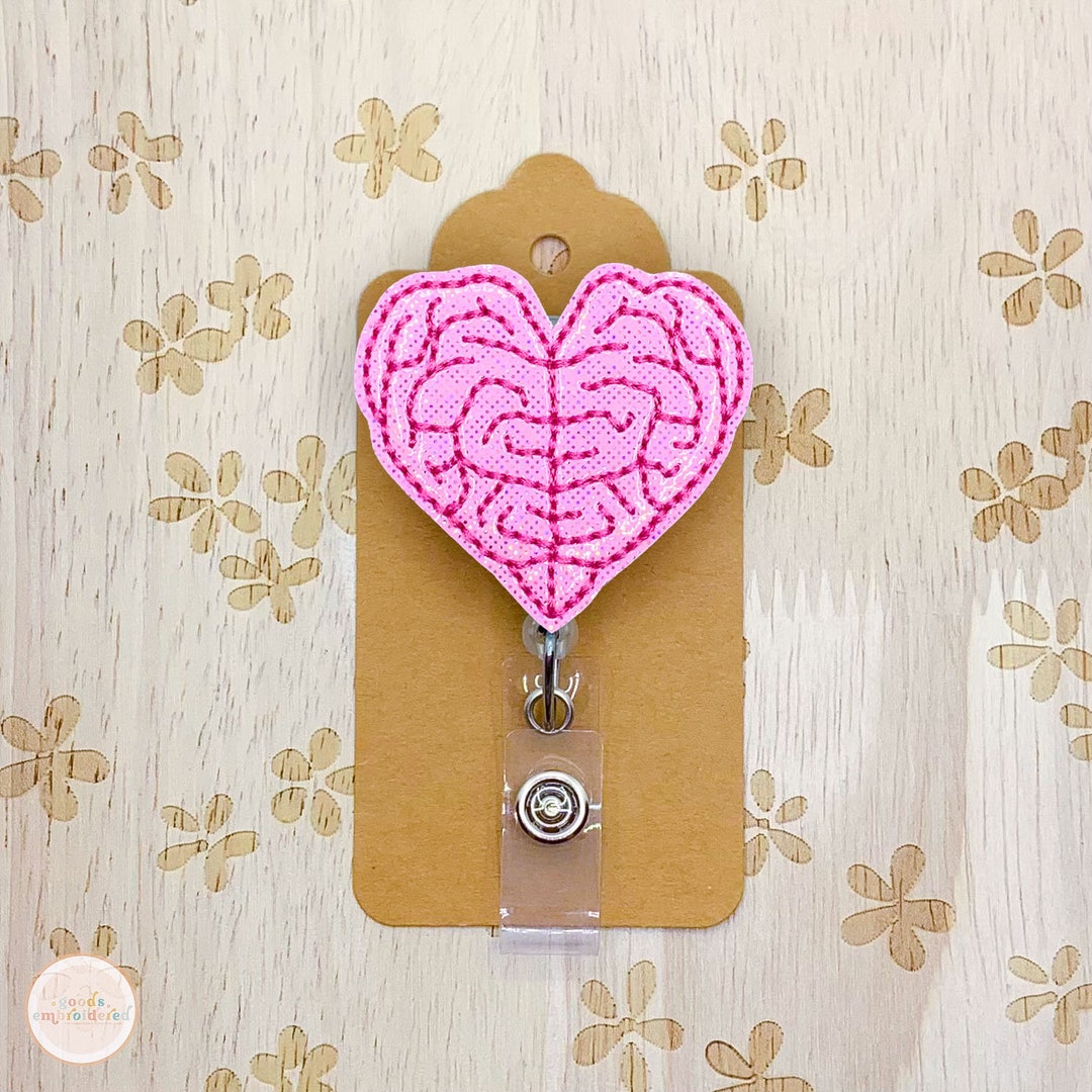Heart Brain Badge Reel, Mental Health Badge Reel, Psychology Badge Reel ...