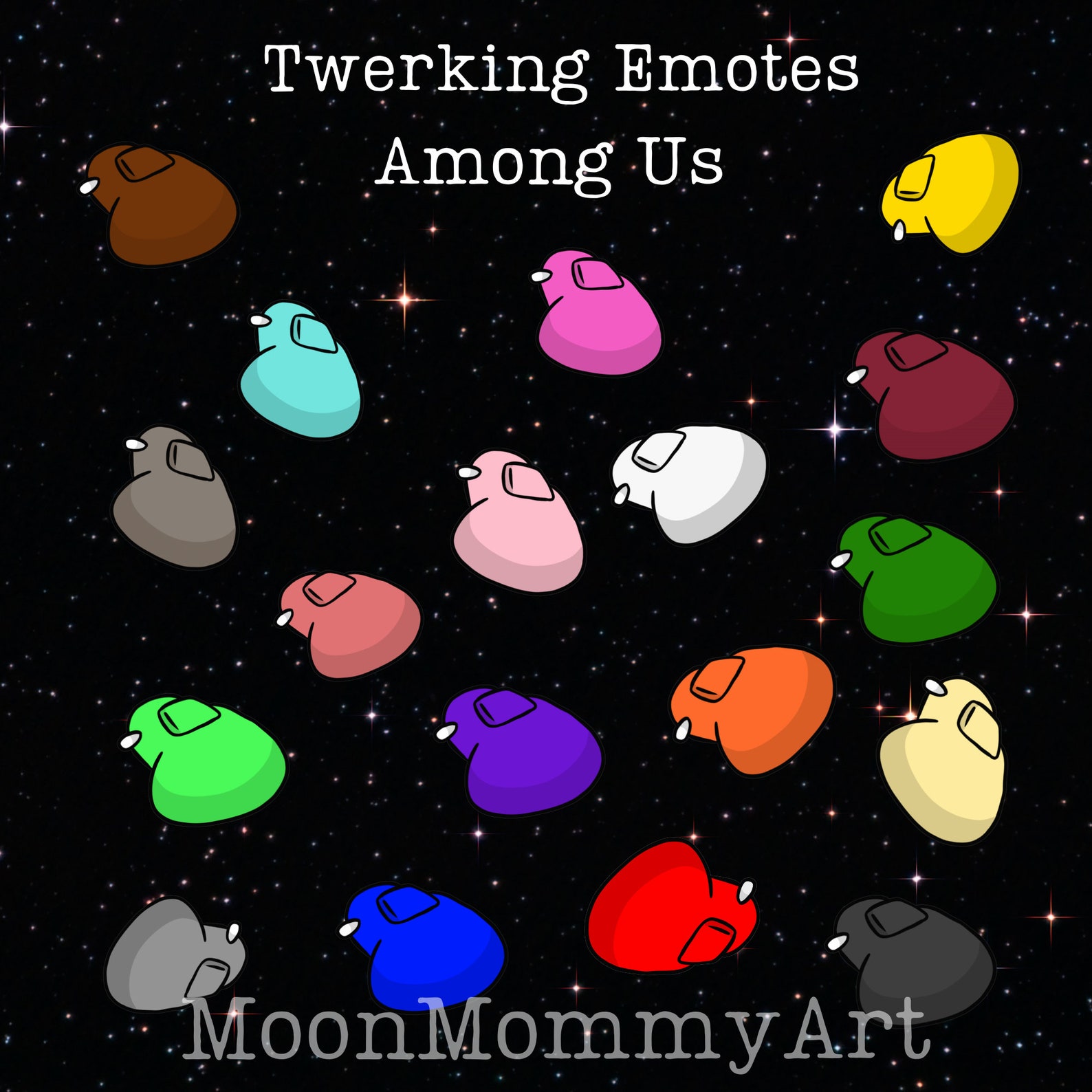 ALL COLORS! Twerking Among Us Emote All Colors Twitch Discord Youtube ...