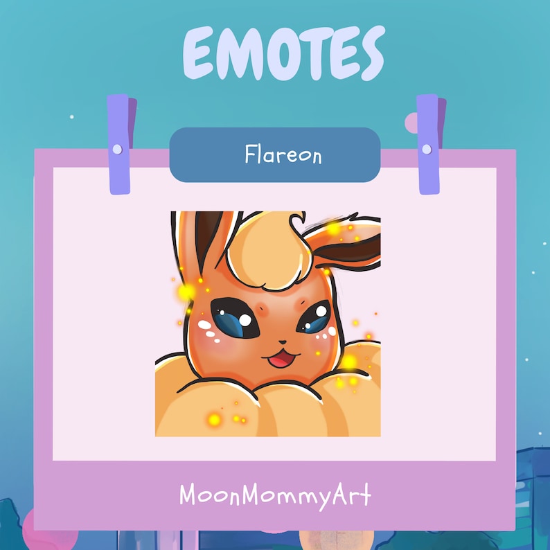 Flareon Embers Emote for Twitch or Discord or Youtube Pokemon ...