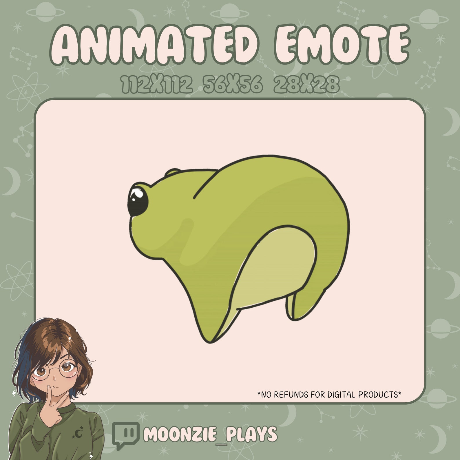 Green Frog Dancing Animated Emote Twerk for Twitch or Discord or ...