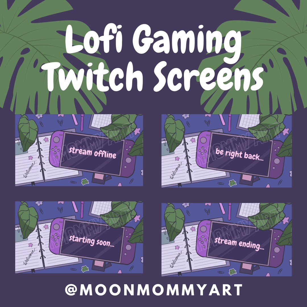 Lofi Gaming Twitch Streaming Screens | Starting Soon | Be Right Back ...