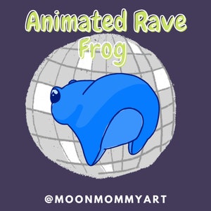 Rave Frog Dancing Animated Emote Twerk for Twitch or Discord or Youtube ...