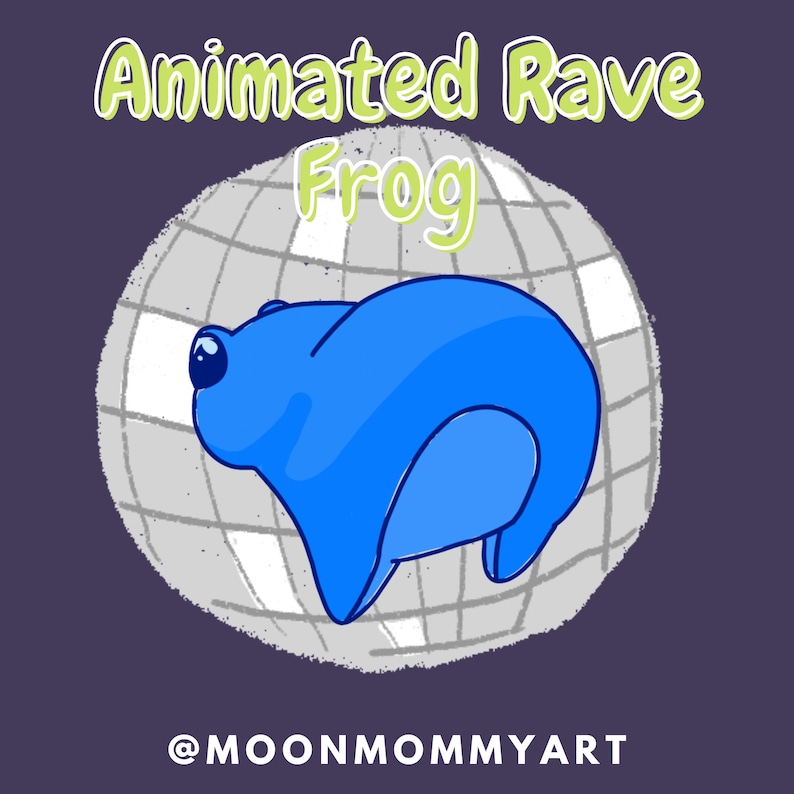 Rave Frog Dancing Animated Emote Twerk for Twitch or Discord or Youtube ...