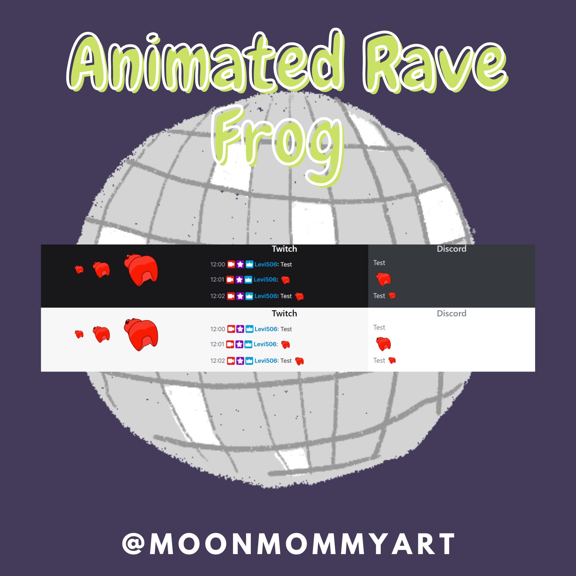 Rave Frog Dancing Animated Emote Twerk for Twitch or Discord or Youtube ...
