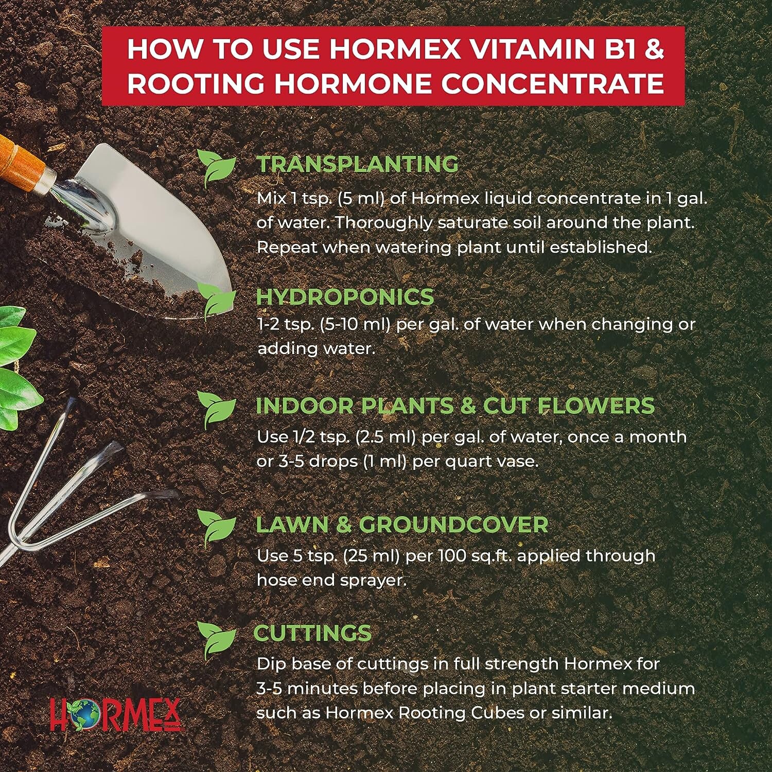Hormex Vitamin B1 Rooting Hormone Concentrate – Rapid Root Growth ...