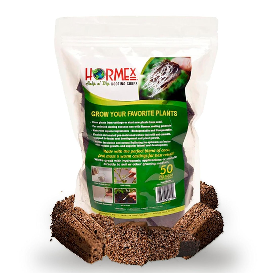 Hormex Rooting Cubes - Hydroponic Clone & Seed Starter - Peat Moss and ...