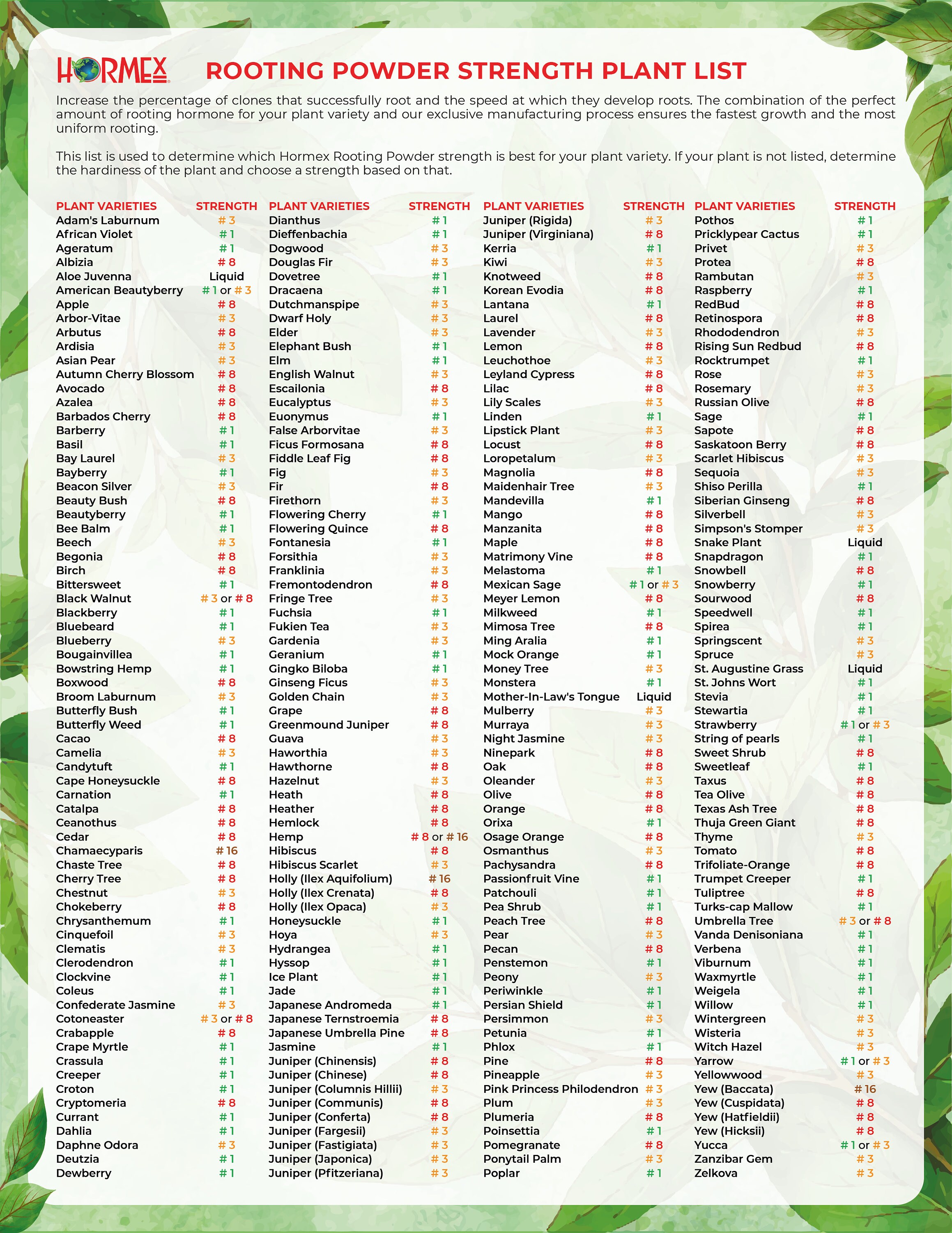 Hormex Rooting Powder 16 Rooting Hormone for Plant Cuttings for Hard to ...