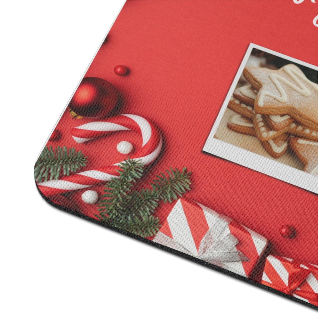 Merry Christmas Mistletoe Candy Cane Decoration Mouse Pad 3mm Thick - Etsy