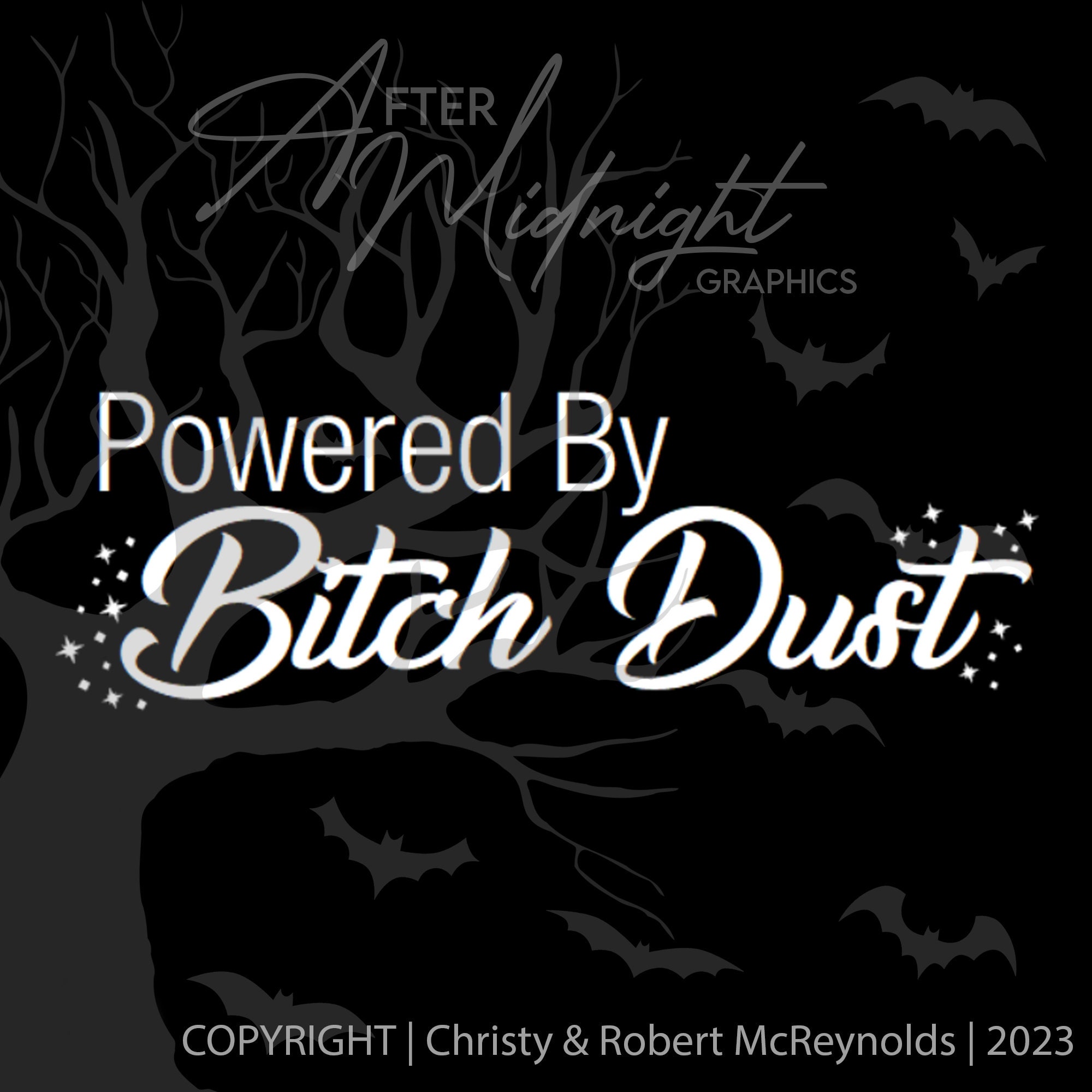 Powered by Bitch Dust Tinkerbell Vinyl Graphic Decal - Etsy