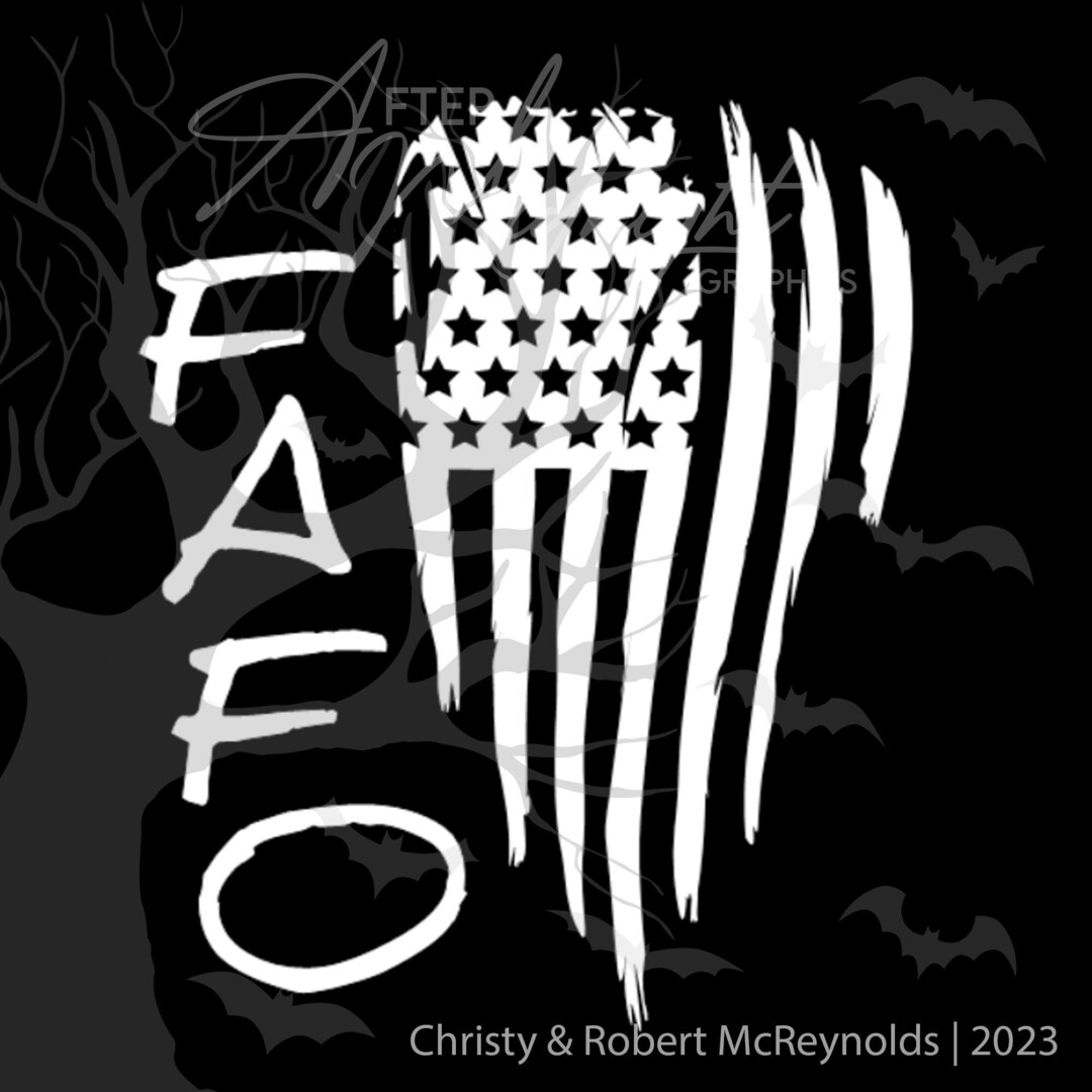 FAFO • Tattered American Flag • Vinyl Graphic Decal Sticker - Etsy