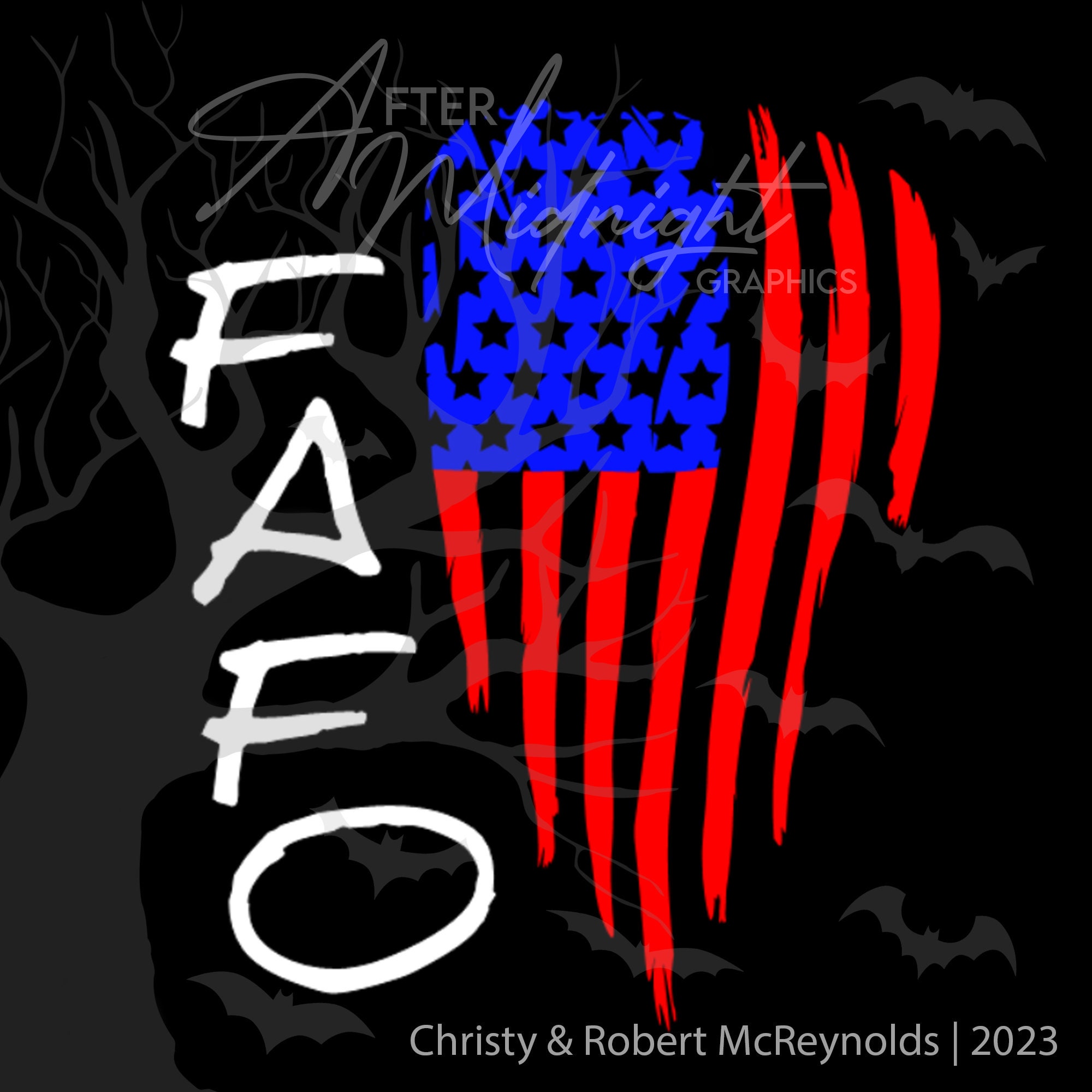 FAFO • Tattered American Flag • Vinyl Graphic Decal Sticker - Etsy
