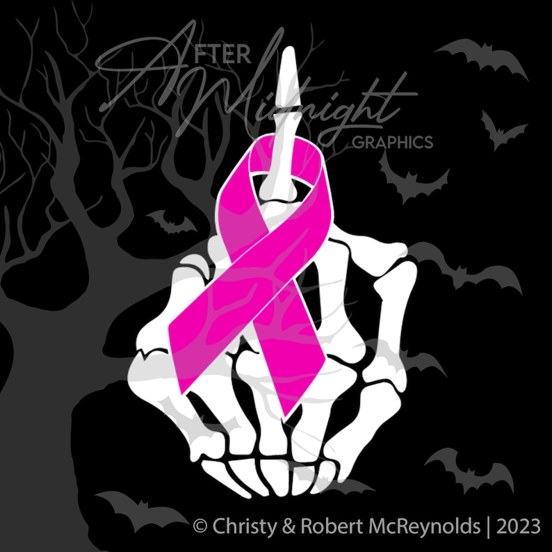 Middle Finger • Cancer Ribbon • Fuck Cancer • Vinyl Graphic Decal ...