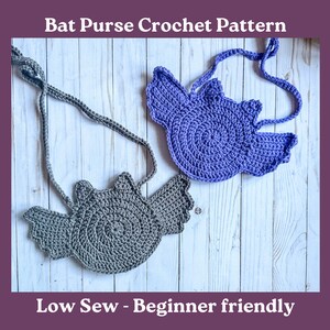 Bat Purse Crochet Pattern for Halloween Crochet Pattern Bat Low Sew ...
